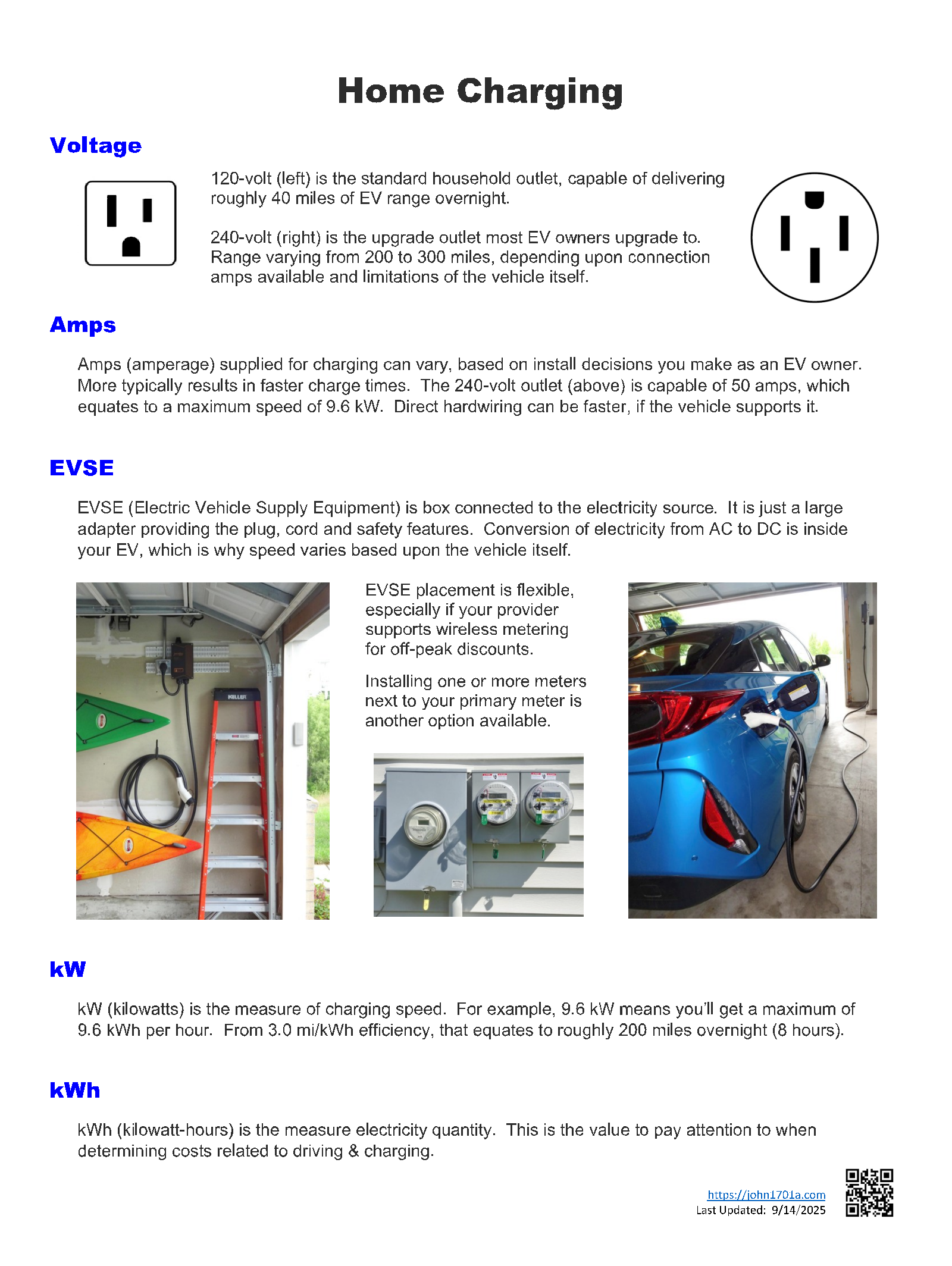 John's Stuff - Plug-In Vehicle: Home Charging